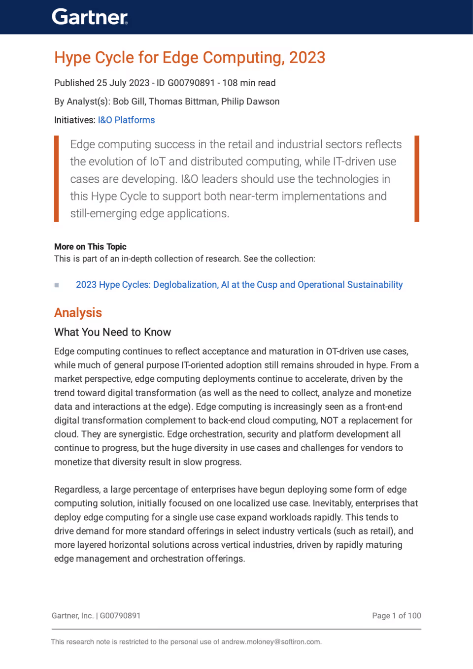 SoftIron recognized as a Sample Vendor in Gartner® Hype Cycle™ for Edge ... SoftIron recognized as a Sample Vendor in Gartner® Hype Cycle™ for Edge ...